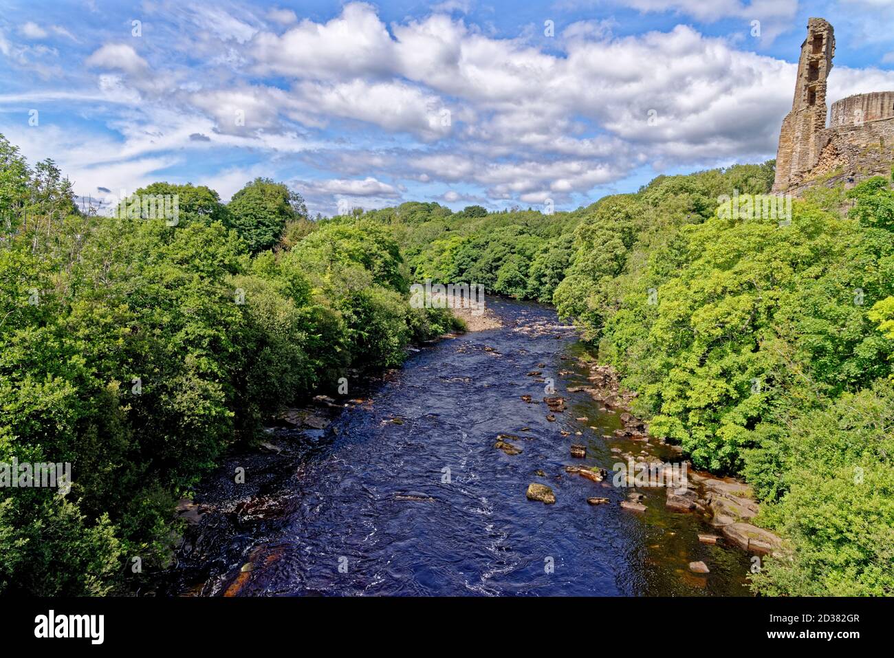 Barnard Castle, Teesdale, County Durham, UK. The ruins of the 12c ...