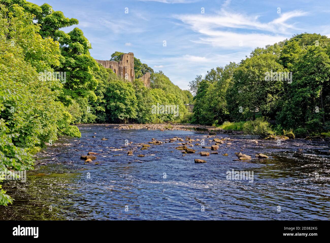 Barnard Castle, Teesdale, County Durham, UK. The ruins of the 12c ...
