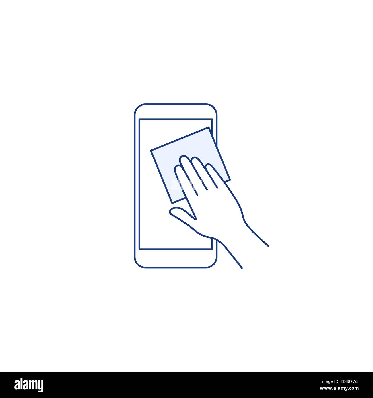 Phone disinfection Stock Vector Images - Alamy