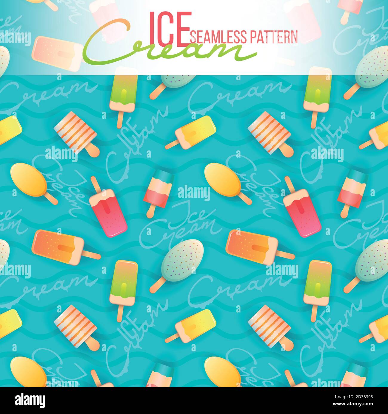Ice cream seamless pattern. Ice cream texture with sweet desserts ...