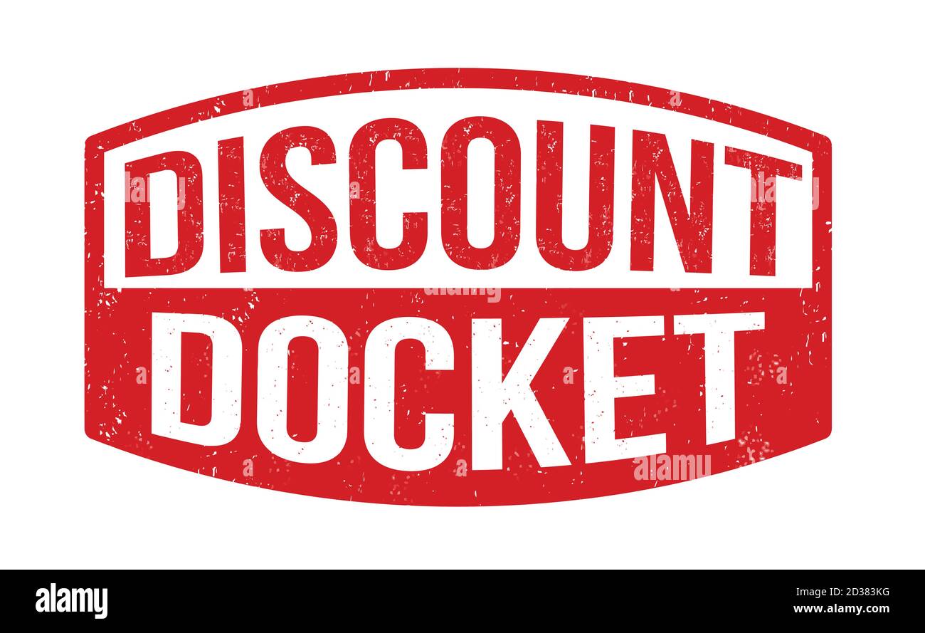 Discount docket sign or stamp on white background, vector illustration ...