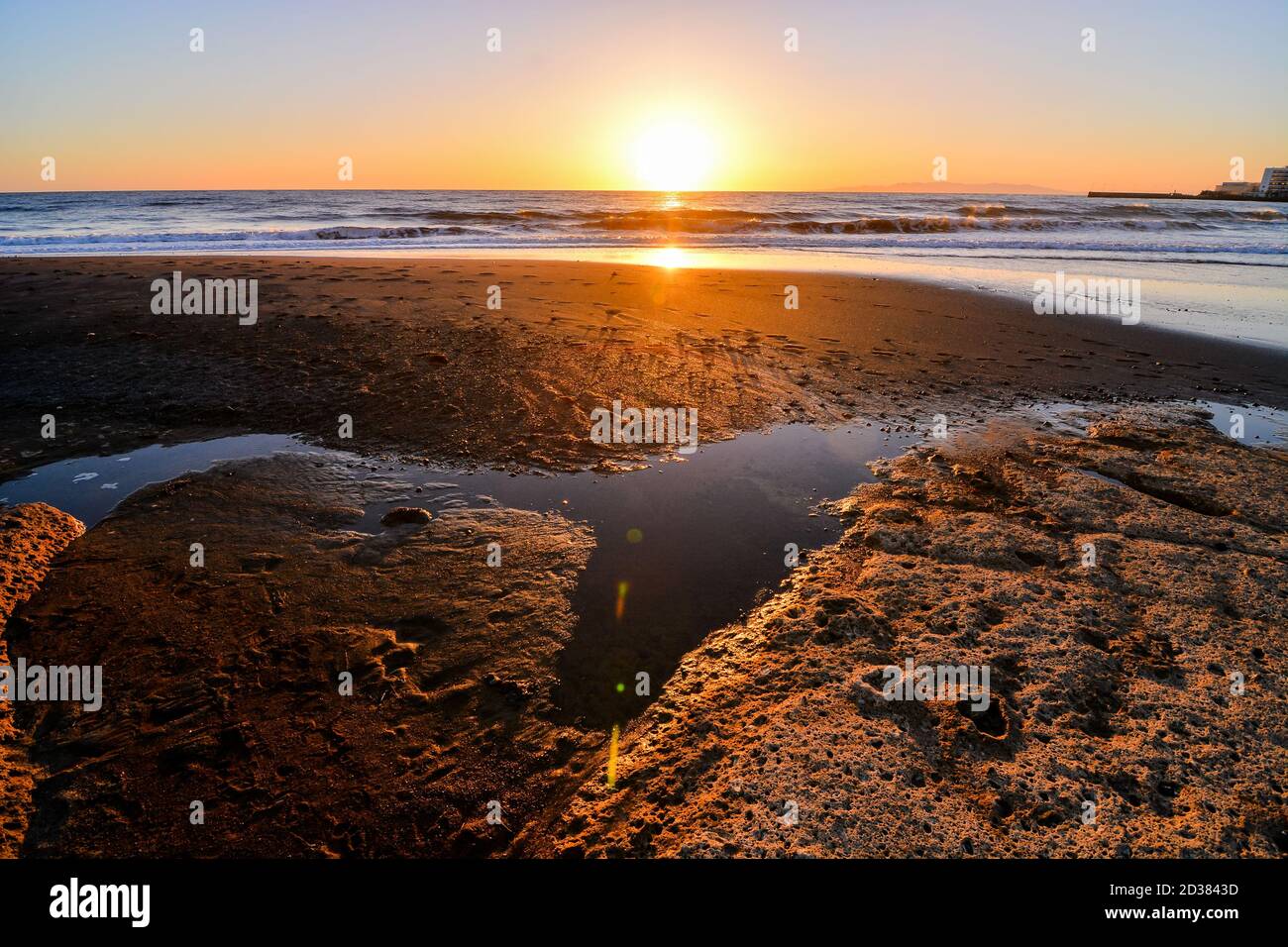 Beautiful Colored Sunset Stock Photo - Alamy