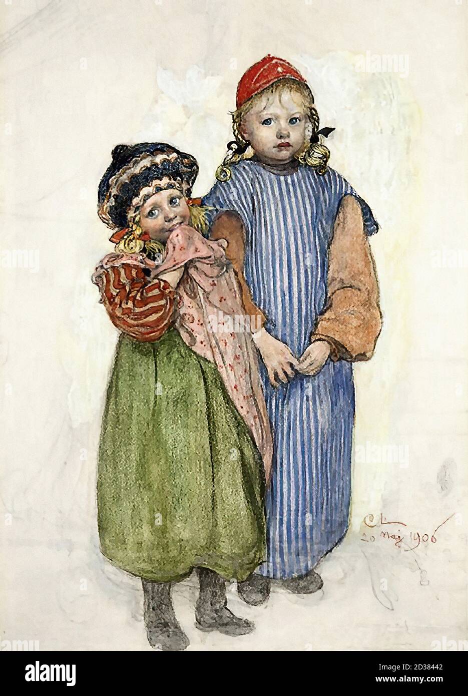 Larsson Carl - Carpenter Hellberg's Children - Swedish School - 19th ...