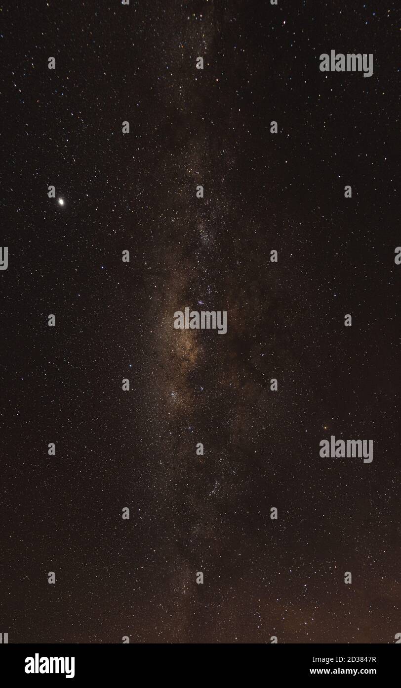 Milky way with mars close up Stock Photo - Alamy