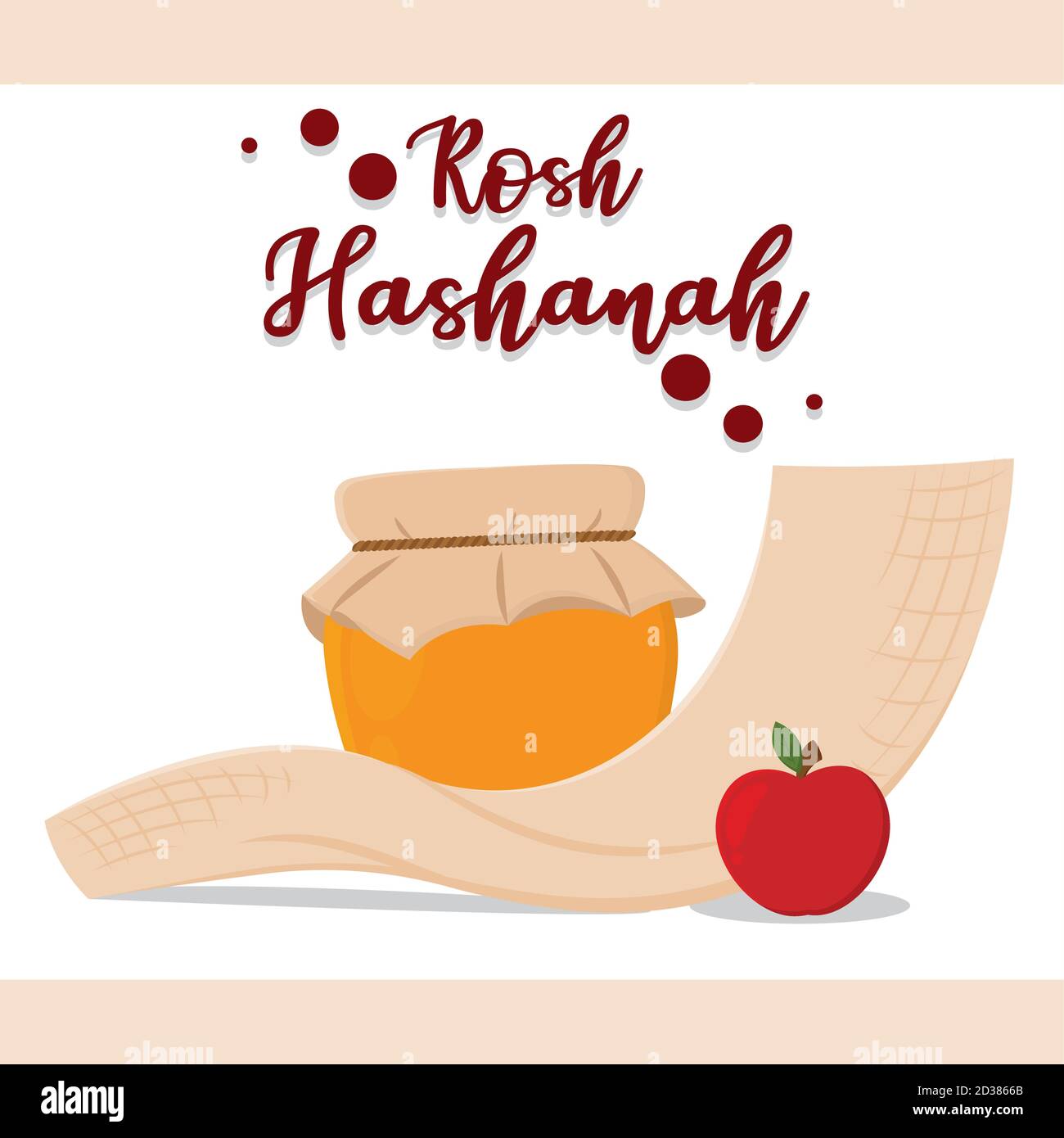 Isolated honey rosh hashana jewish cartoon- Vector Stock Vector Image ...