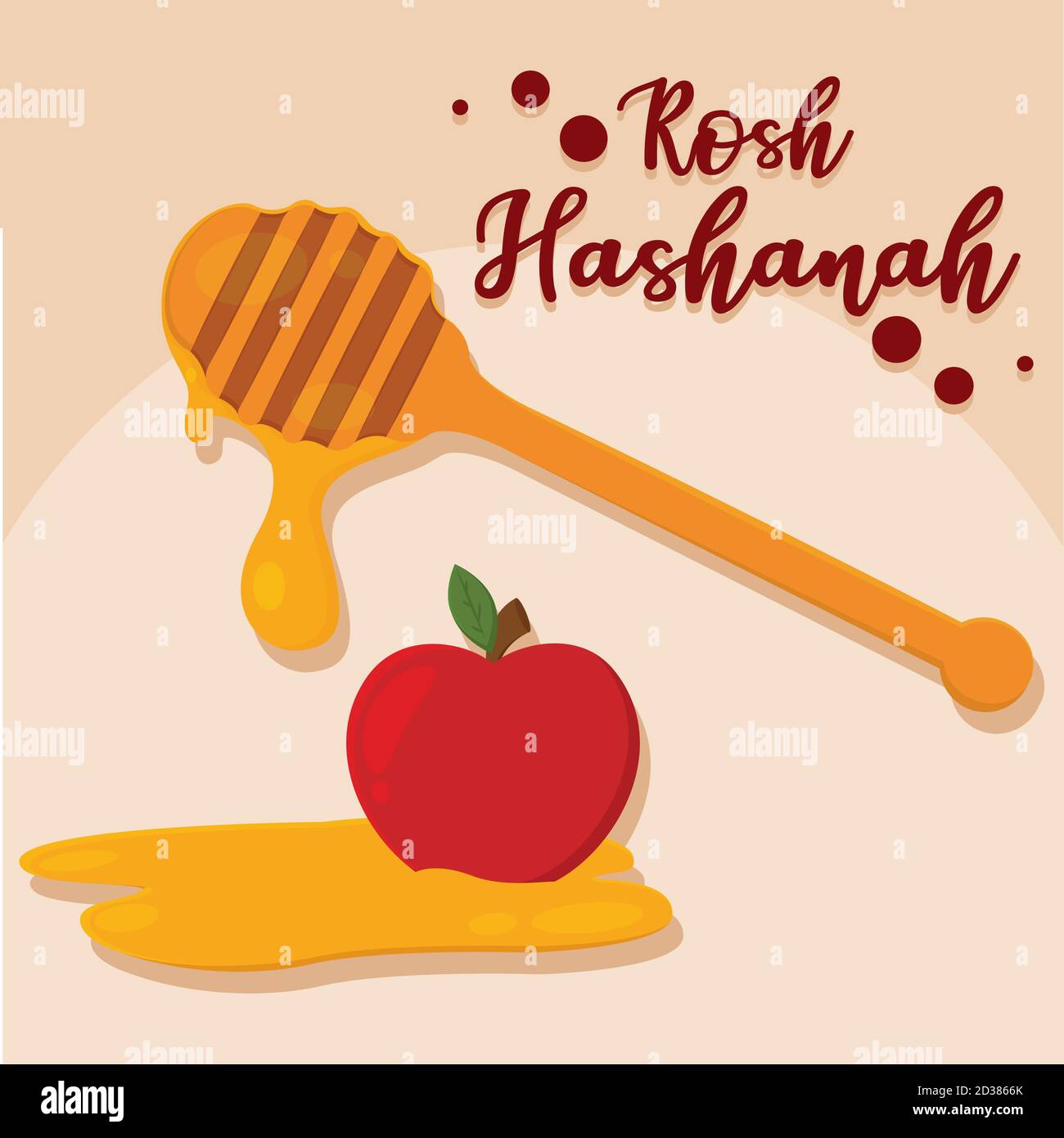 Isolated honey rosh hashana jewish cartoon- Vector Stock Vector Image ...