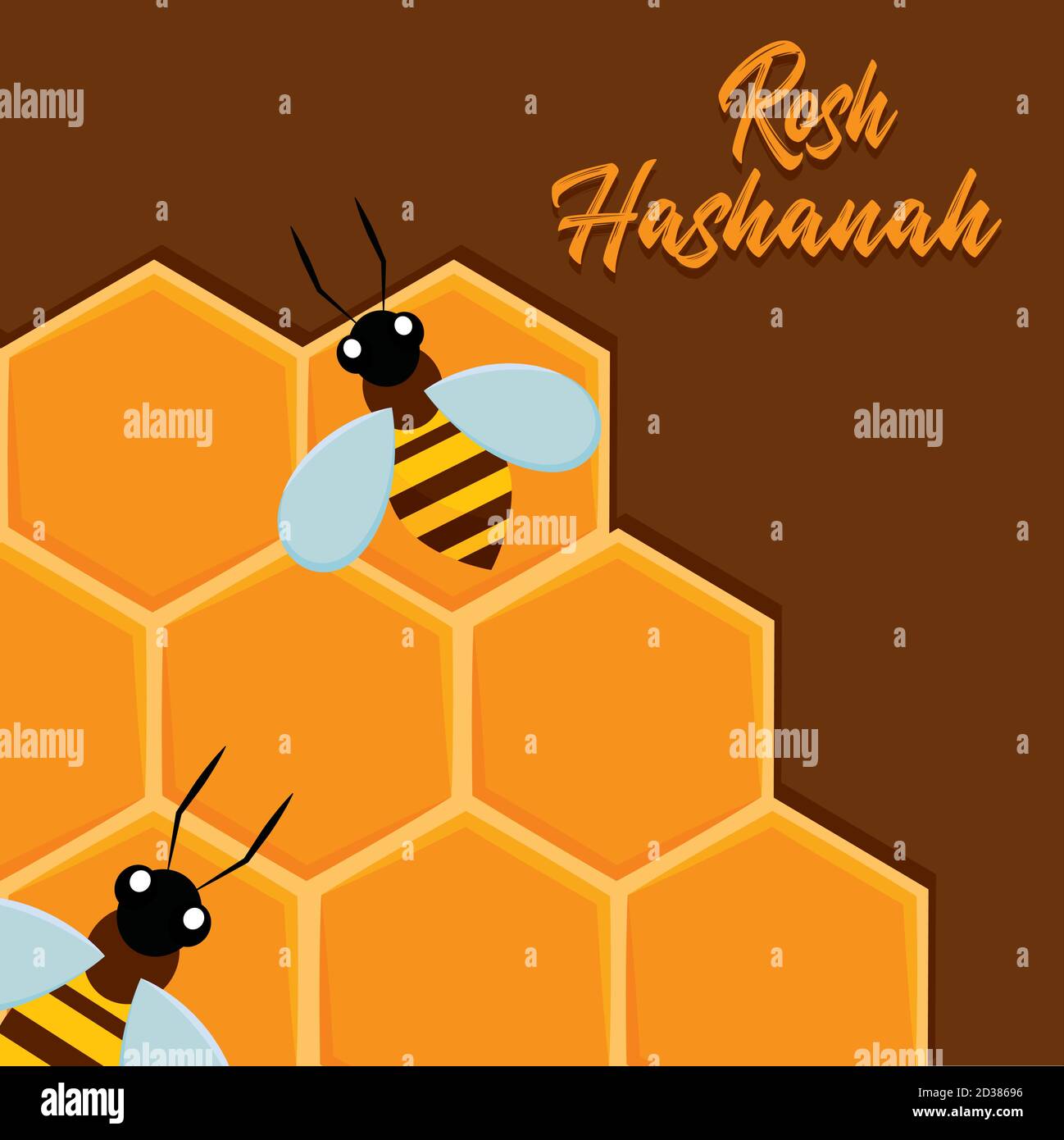 Isolated honey rosh hashana jewish cartoon- Vector Stock Vector Image ...