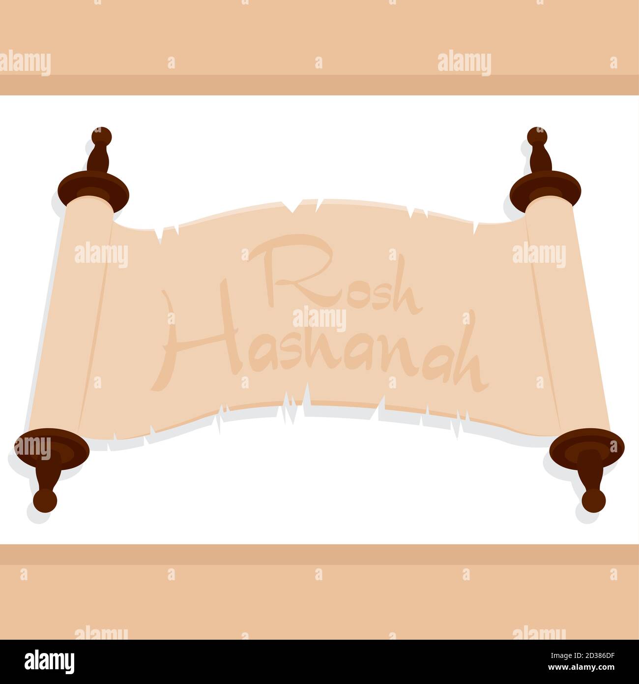 Isolated papyrus rosh hashana jewish cartoon- Vector Stock Vector Image ...