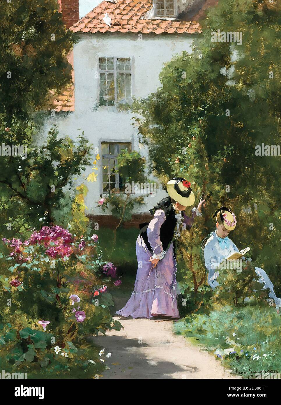 Salmson Hugo Frederick - Women in the Garden - Swedish School - 19th ...