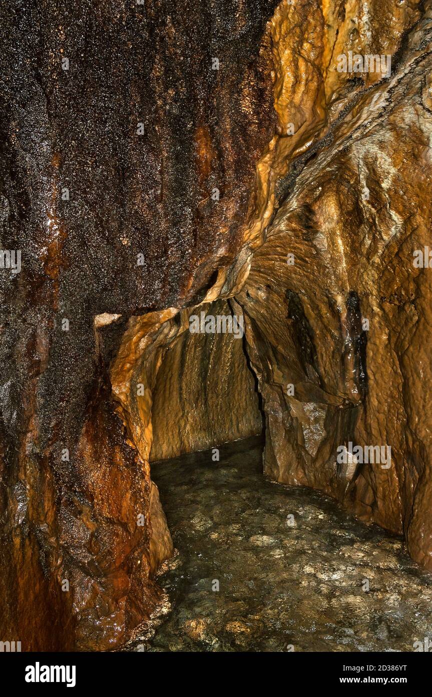 The entrance to the narrow and very long hand-picked coffin level in ...