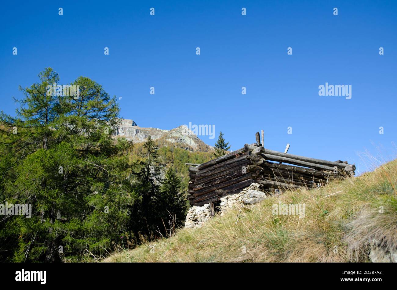 Old Rustic House and Mountain in Ticino, Switzerland Stock Photo - Alamy