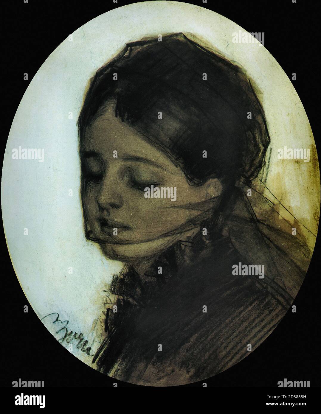 Zorn Anders - in Mourning 1 - Swedish School - 19th Century Stock Photo ...