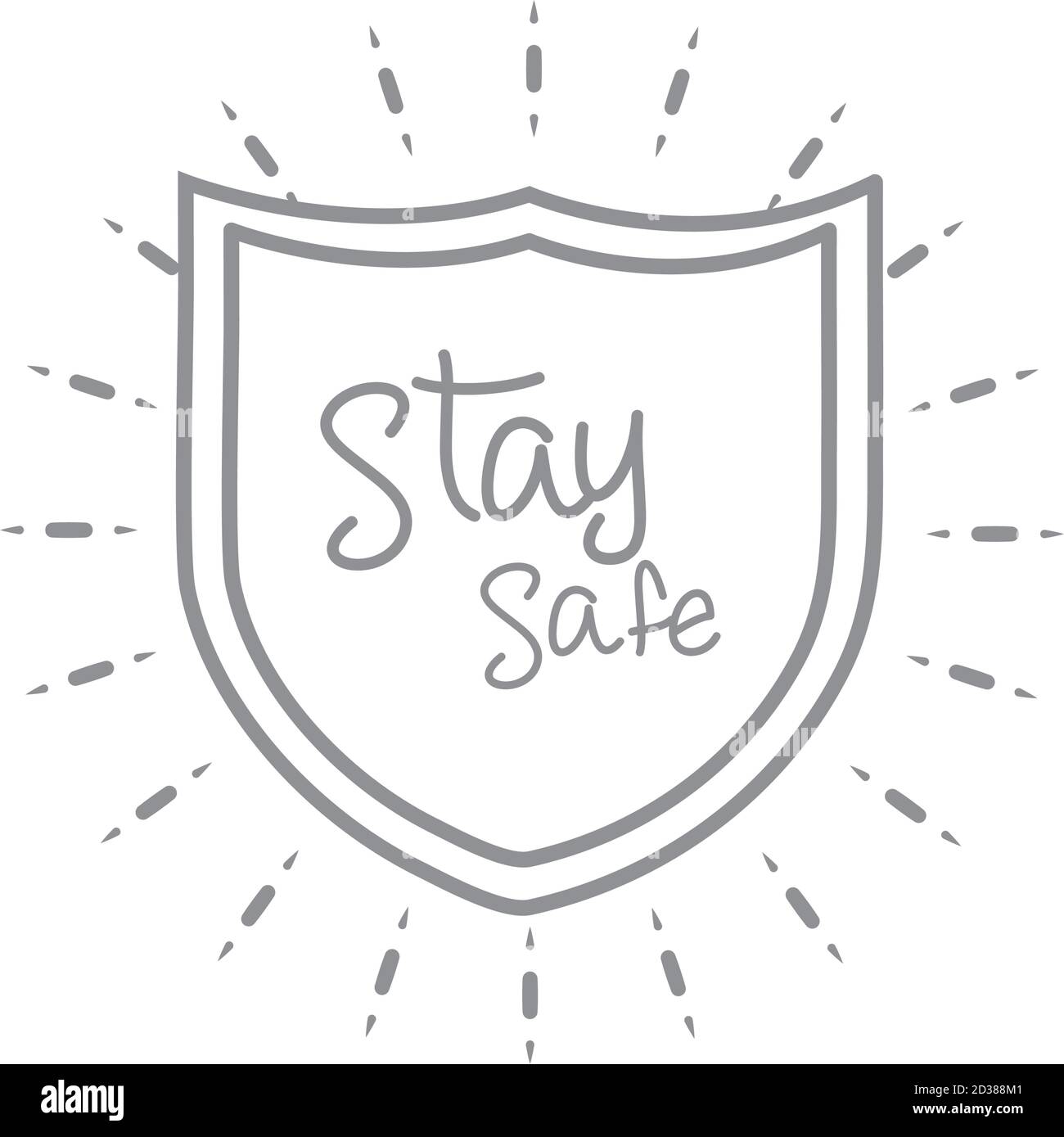 new normal, stay safe, after coronavirus, hand made line style vector ...