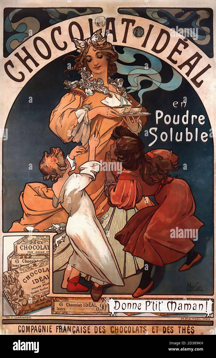 Mucha Alphonse Maria - Chocolat IDéal - Czech Republic and Slovakia ...