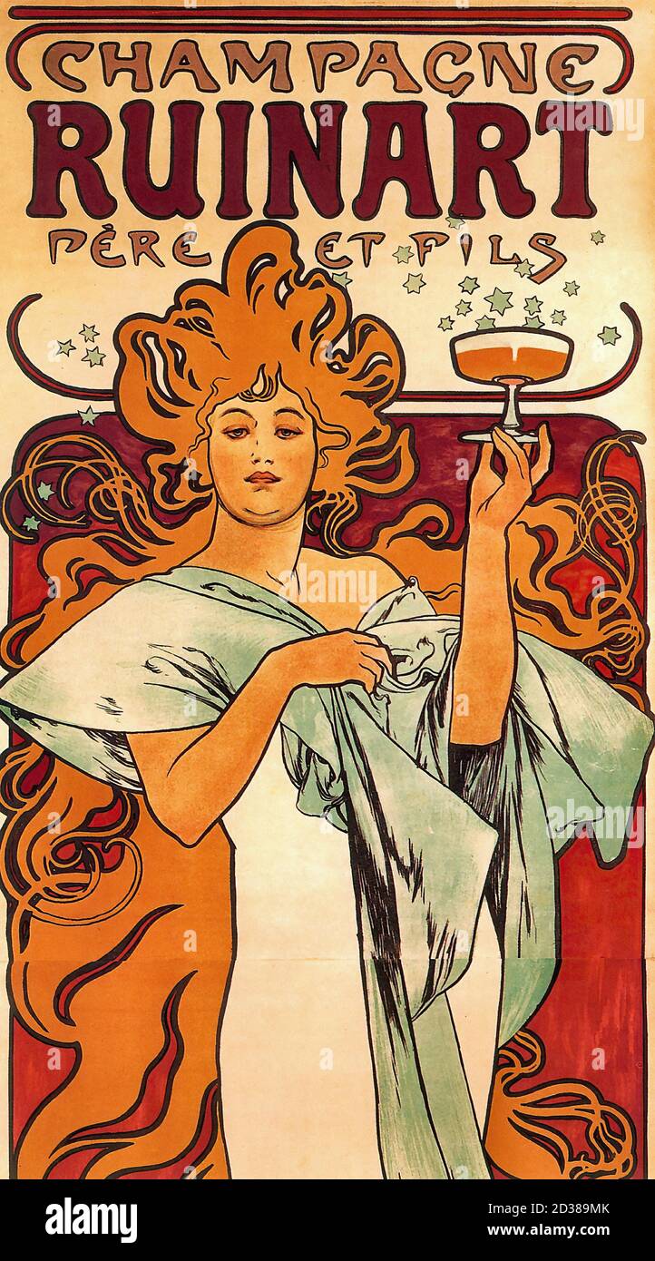 Mucha Alphonse Maria - Champagne Ruinart - Czech Republic and Slovakia ...