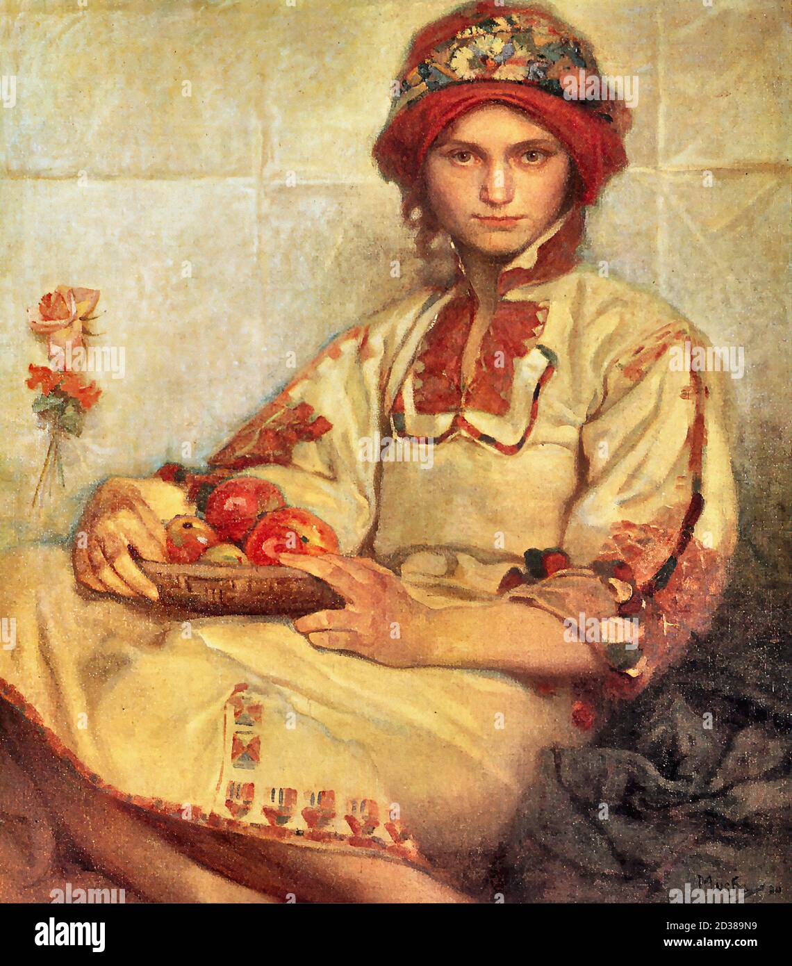 Mucha Alphonse Maria - Croatian Woman with Apples - Czech Republic and ...