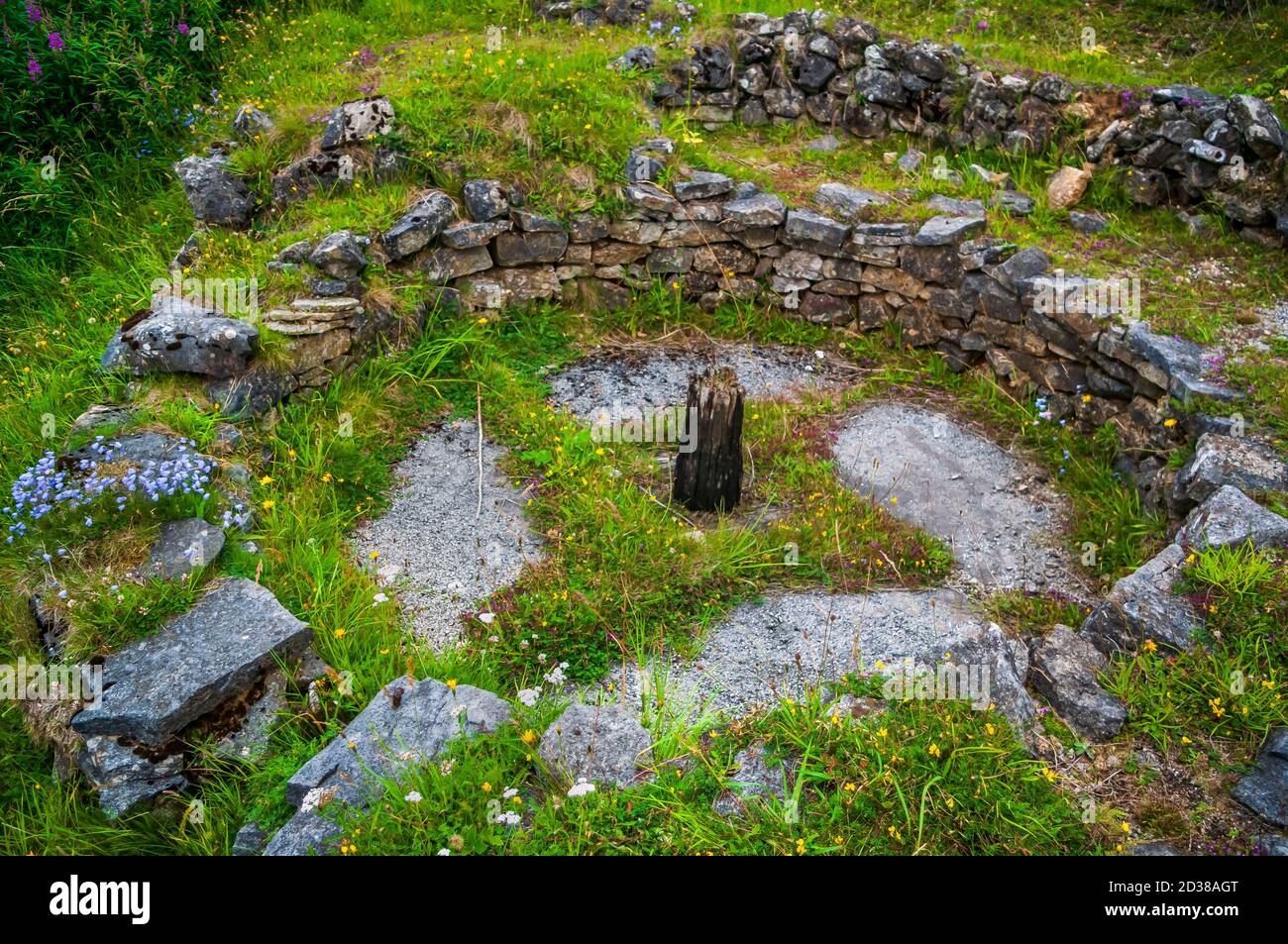 Circular terraced buddle, used for gravity-sorting lead ore from other ...