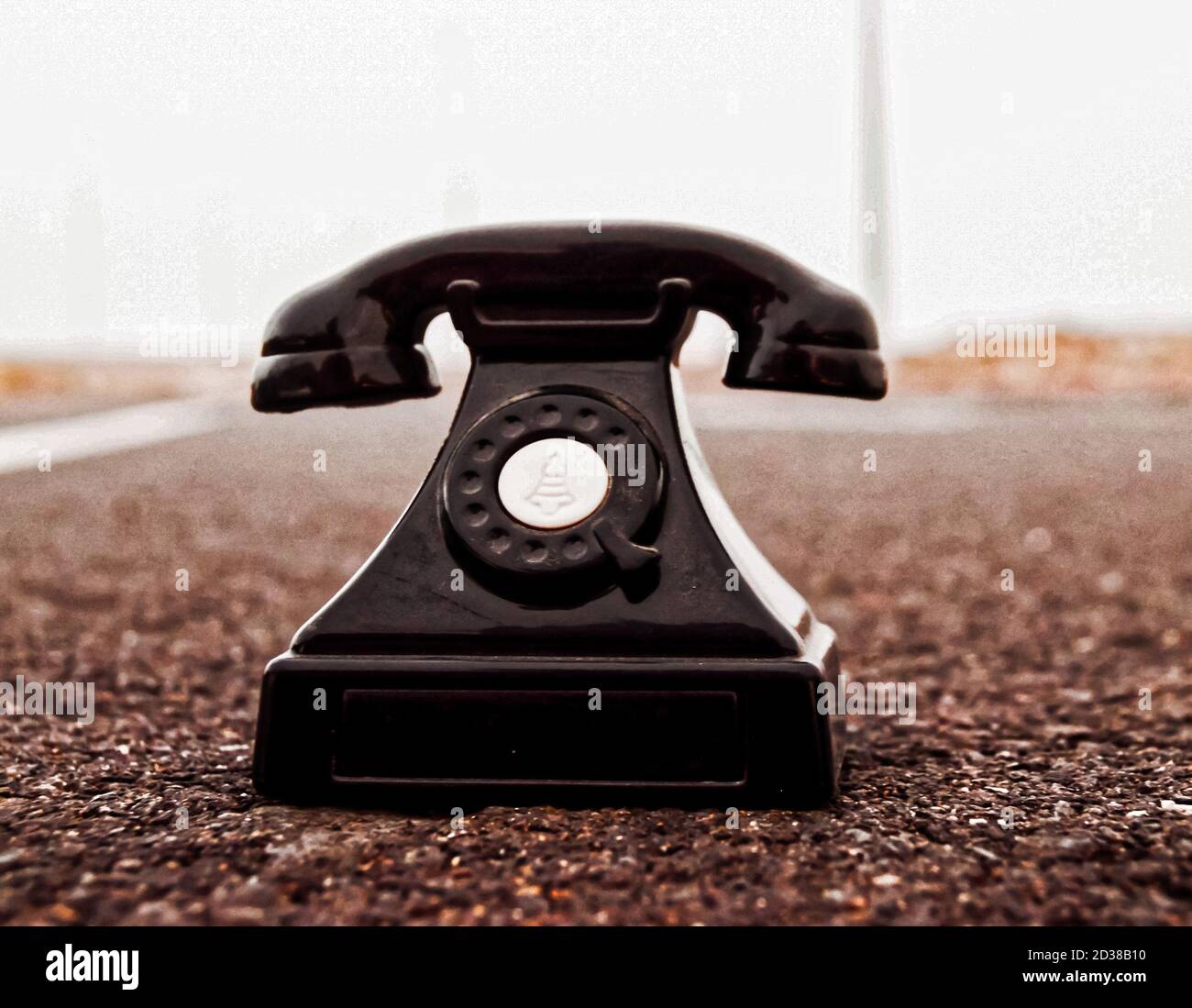 Vintage Black Telephone Stock Photo - Alamy