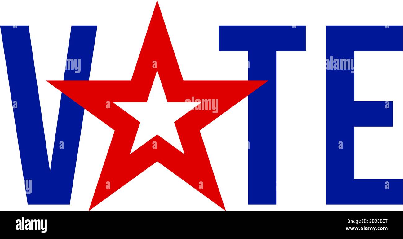 USA Vote text. Vector illustration of Presidential election day Usa ...