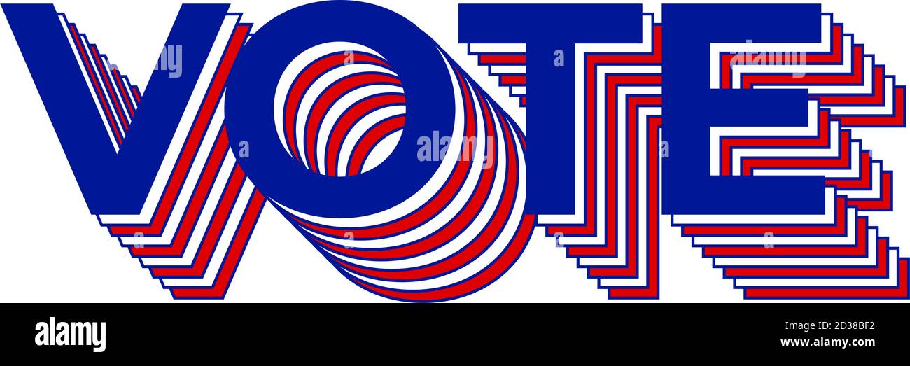 USA Vote text. Vector illustration of Presidential election day Usa ...