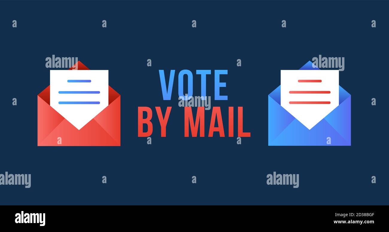 Vote by mail vector illustration. Stay Safe concept The 2020 United ...