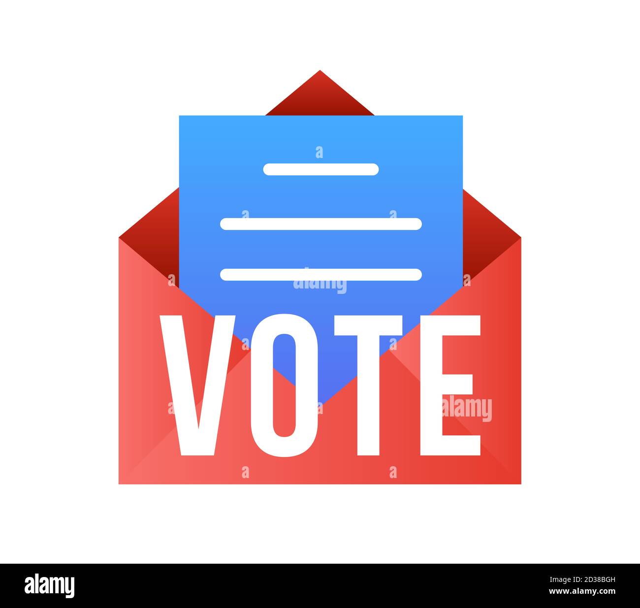 Vote by mail vector illustration. Stay Safe concept The 2020 United ...