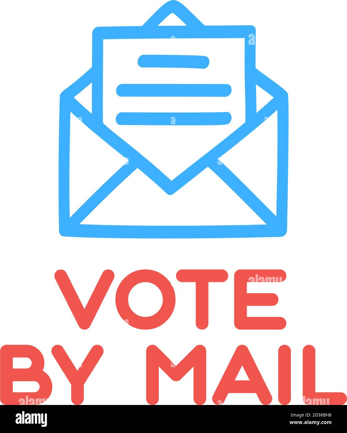 Vote by mail vector illustration. Stay Safe concept The 2020 United ...