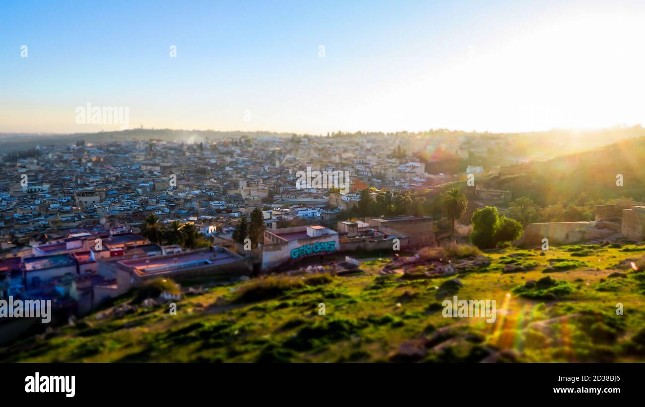 View of Medina in fes morocco, photo as background Stock Photo - Alamy