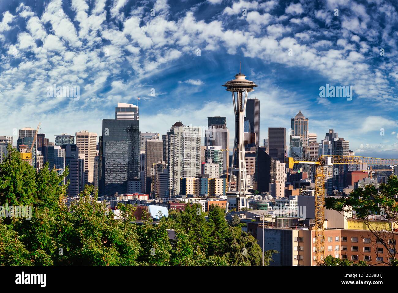 Aerial view seattle city skyline hi-res stock photography and images ...