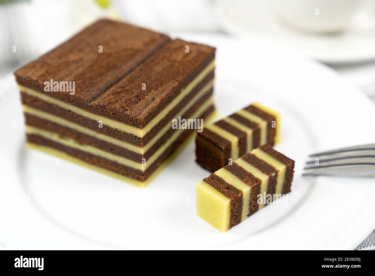 Traditional Sarawak Malaysia steamed layered cake Stock Photo - Alamy