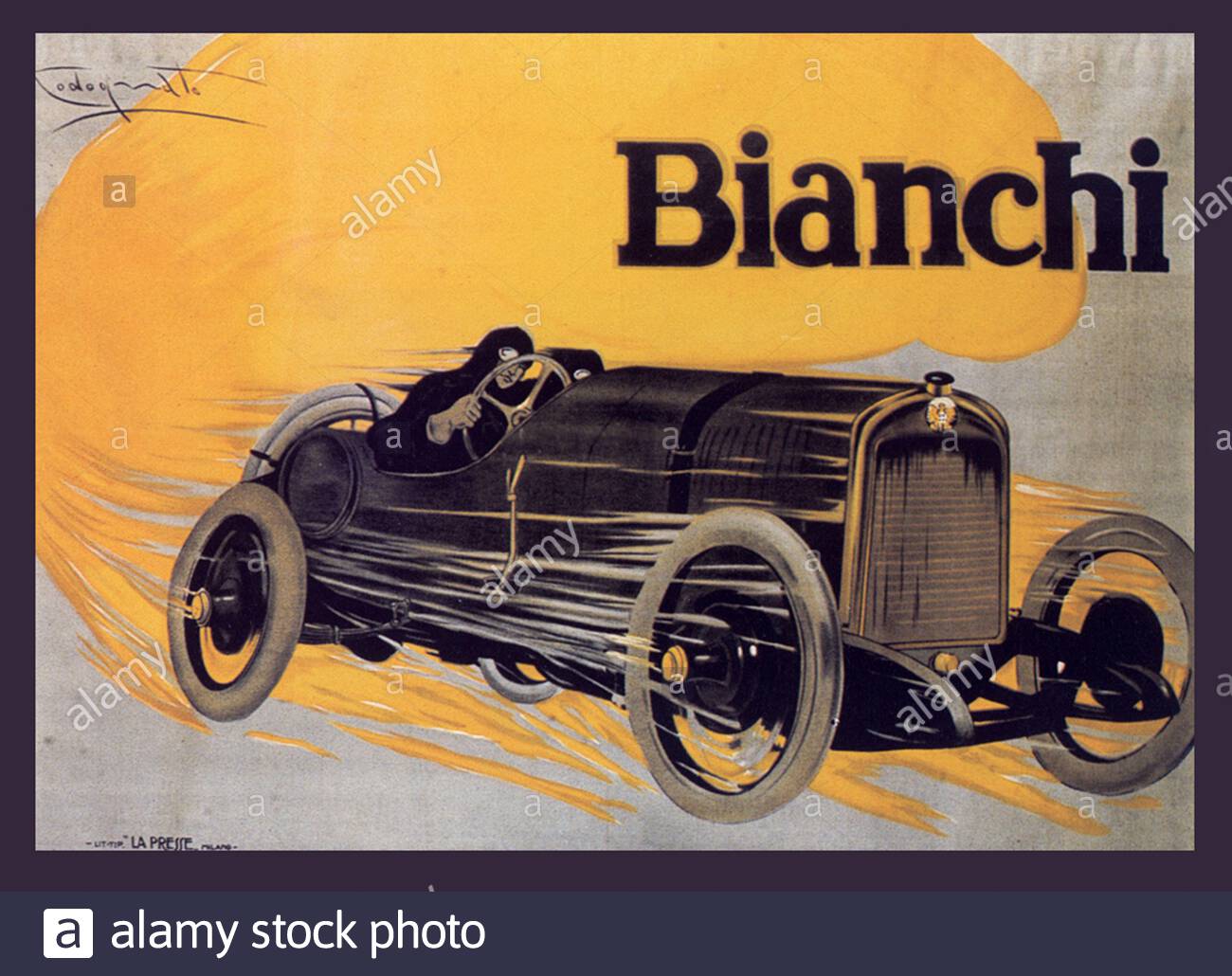 Vintage Italian Automobile Race Posters High Resolution Stock ...