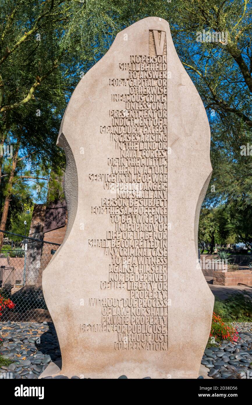 Phoenix, AZ, USA - October 24, 2019: The Bill of Rights Stock Photo - Alamy