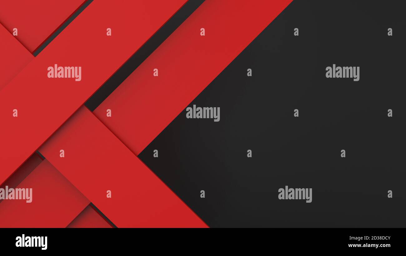 Diagonal red dynamic stripes on black background. Modern abstract 3d ...
