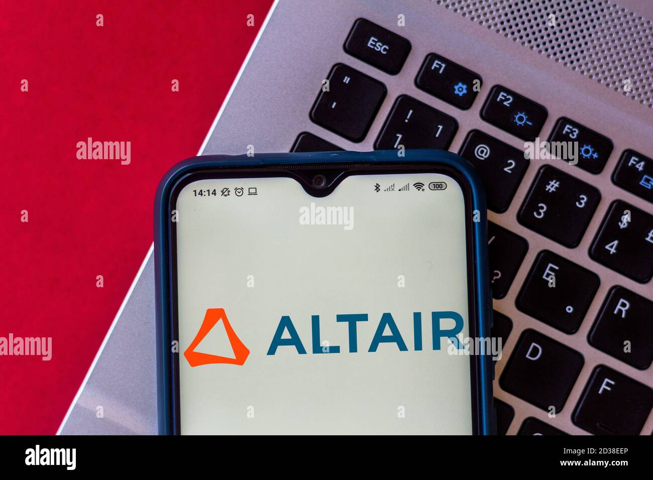 In this photo illustration the Altair Engineering logo seen displayed ...