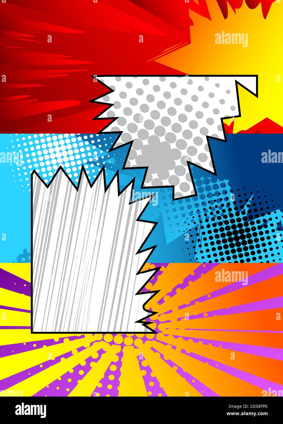 Comic book design background. Cartoon illustration. Vector comics ...