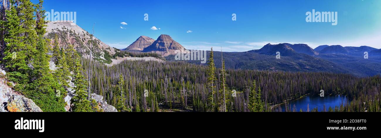 Lake Cuberant hiking trail views of ponds, forest and meadows with Bald ...