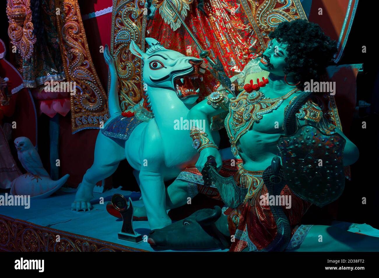 Goddess durga killing mahishasura hi-res stock photography and images ...