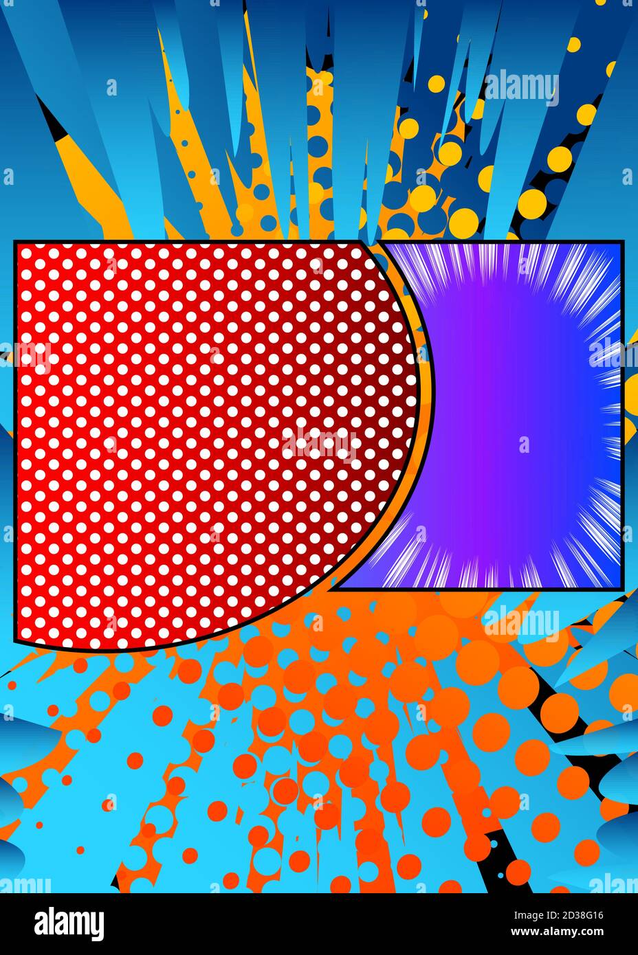 Comic book design background. Cartoon illustration. Vector comics ...