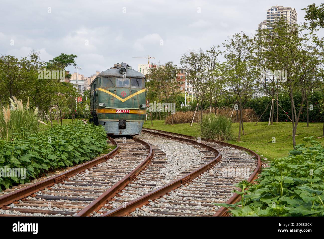 Railroad tracks and locomotives in the wild Stock Photo - Alamy