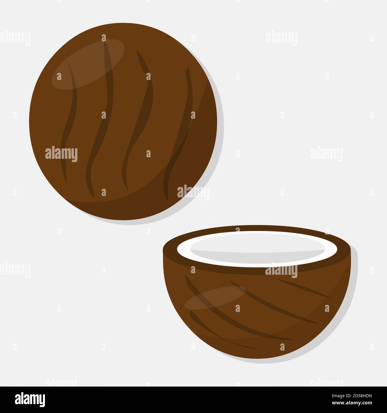 coconut vector illustration in flat style Stock Vector Image & Art - Alamy
