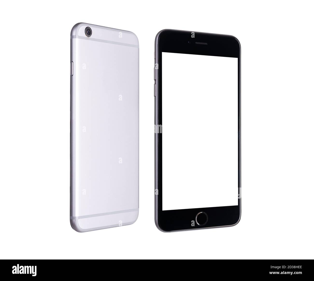 Black modern smartphone mockup front and back. Mobile smart phone ...