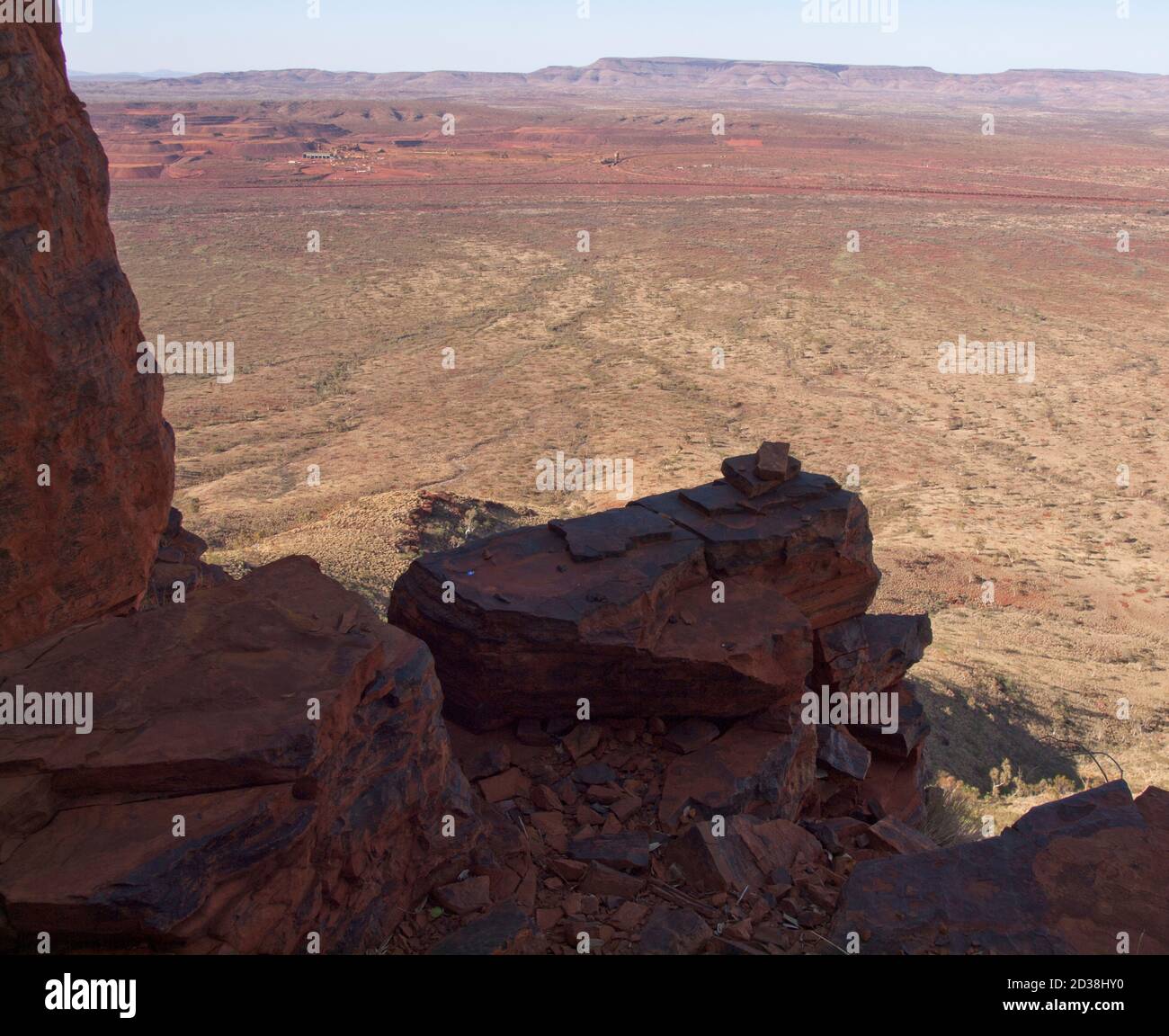 Marandoo Mine from the ironstone ascent gully, Mt Bruce (Punurrunha ...