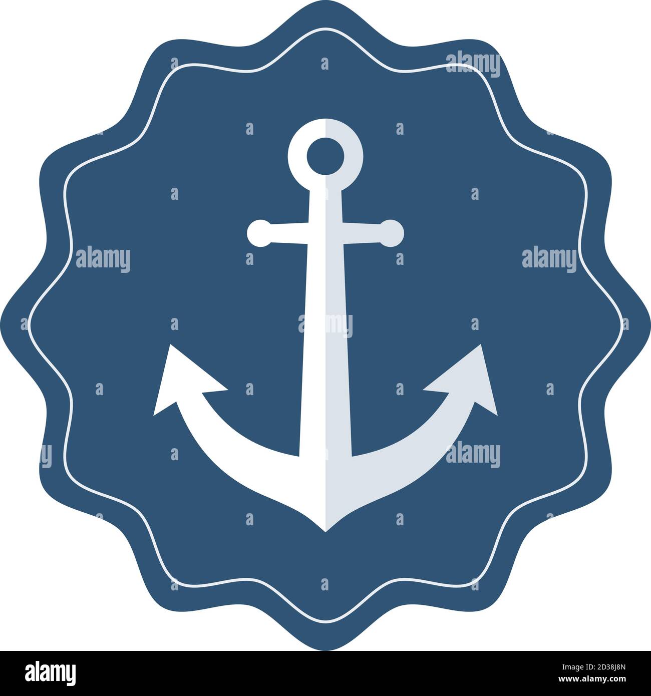 Anchor flat design hi-res stock photography and images - Alamy