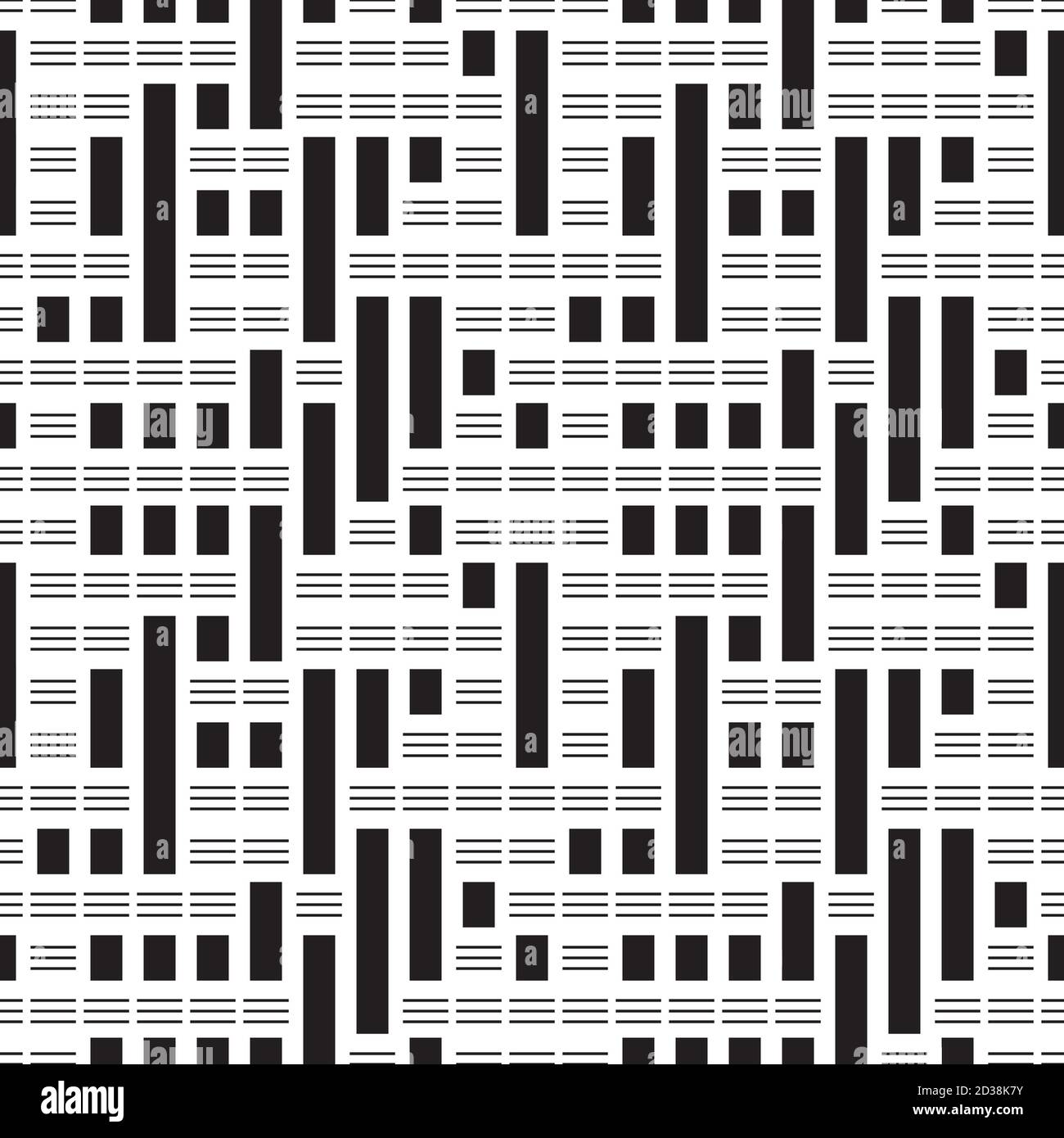 Seamless pattern with horizontal and vertical black segments Stock ...