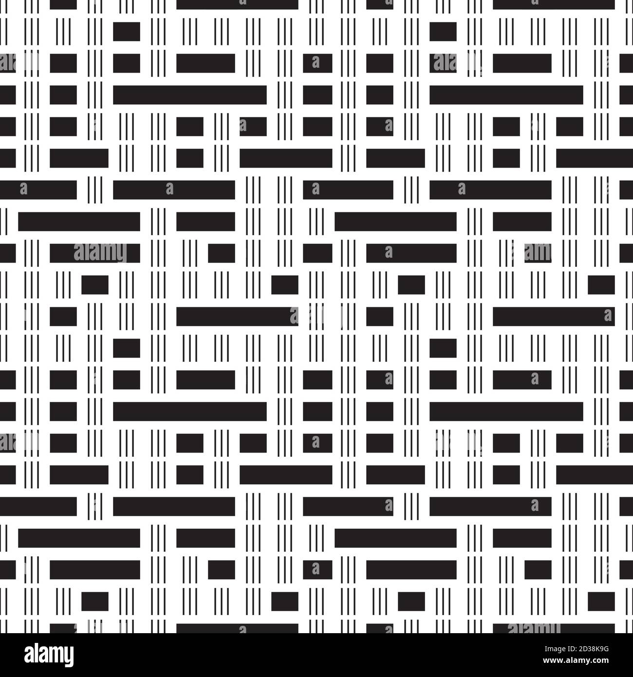Seamless pattern with horizontal and vertical black segments Stock ...