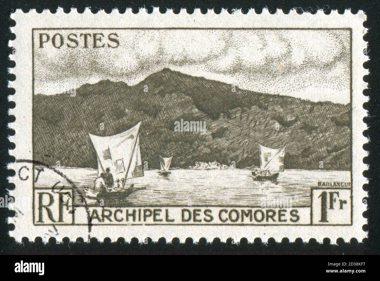 COMORO ISLANDS CIRCA 1950: stamp printed by Comoro Islands, shows ...