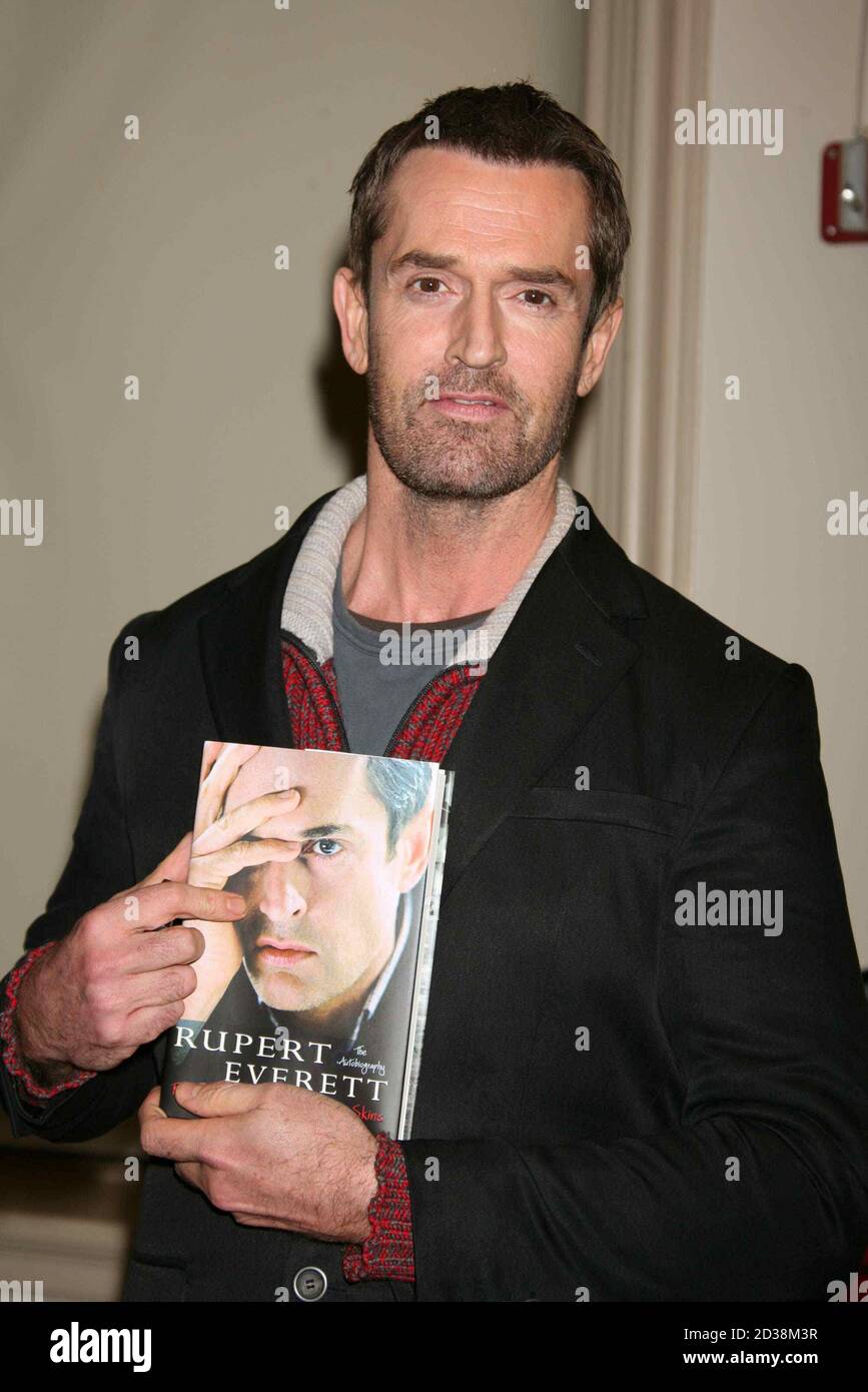 Rupert Everett signing his book, Red Carpets and Other Banana Skins ...
