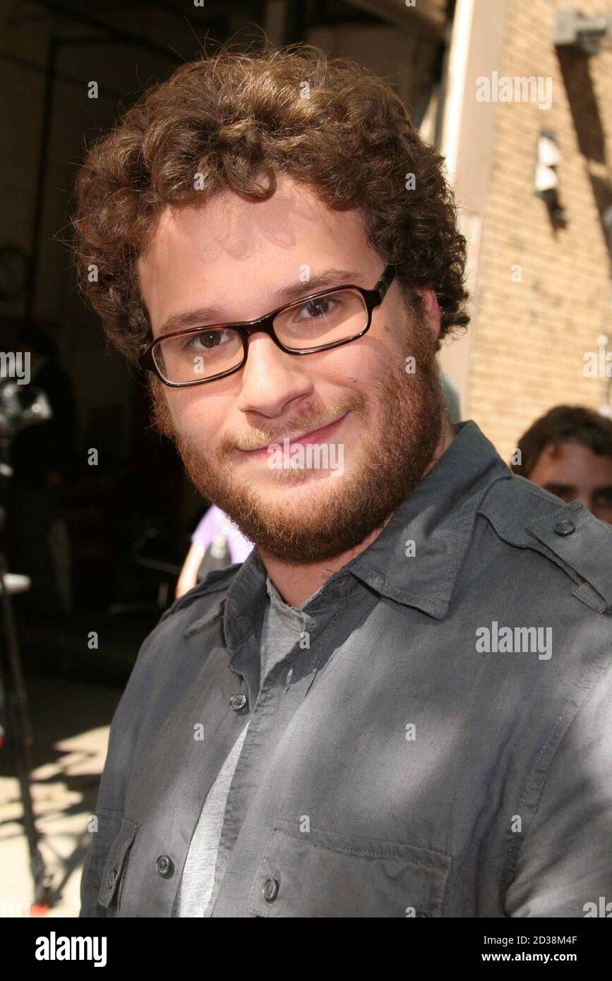 Seth Rogen after his appearance on "Live with Regis and Kelly" at ABC ...