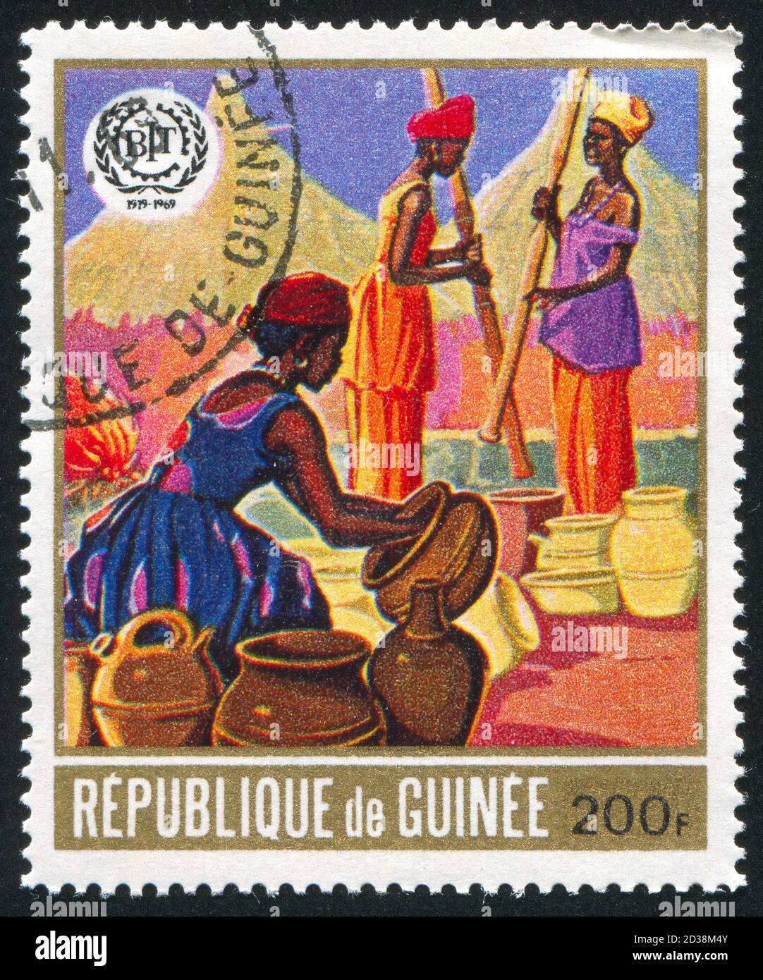 GUINEA CIRCA 1969: stamp printed by Guinea, shows Potters, circa 1969 ...
