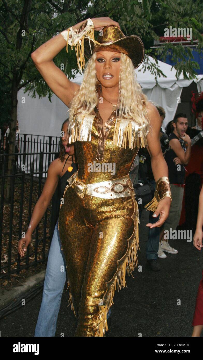 RuPaul attends Wigstock 2004 at Tompkins Square Park in New York City ...